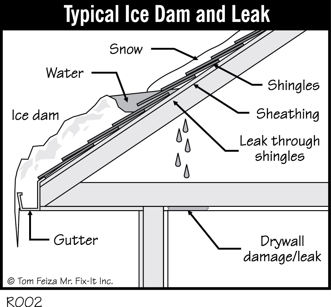 ice damming shingles